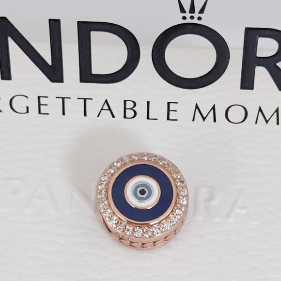 Pandora | Jewelry | Pandora Evil Eye Double Sided Bead Charm Rose Gold ...